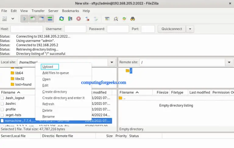 Setup Secure FTP Server(SFTP) with WebDAV using SFTPGo | ComputingForGeeks