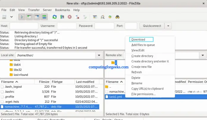 Setup Secure FTP Server(SFTP) with WebDAV using SFTPGo | ComputingForGeeks
