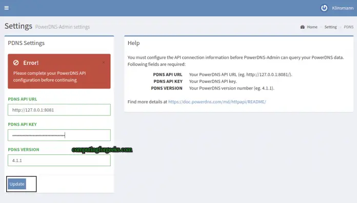 Install PowerDNS and PowerDNS Admin on Debian 12/11/10 | ComputingForGeeks