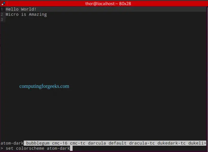 Install and Use Micro terminal text editor on Rocky/AlmaLinux 8 | ComputingForGeeks