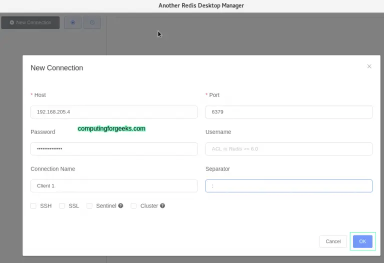 Manage Redis using Redis Desktop Manager - Redis GUI | ComputingForGeeks