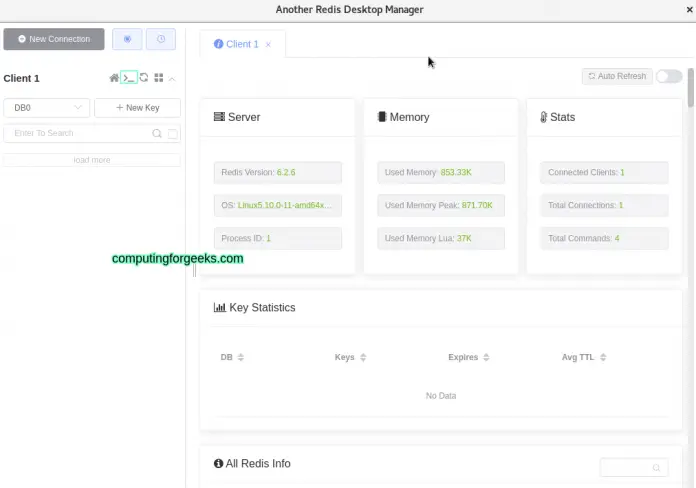 Manage Redis using Redis Desktop Manager - Redis GUI | ComputingForGeeks