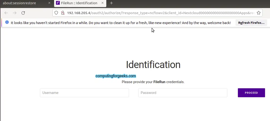 Running Filerun Storage Sync Server in Docker Container | ComputingForGeeks