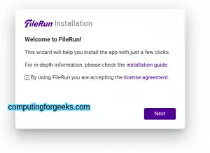 Running Filerun Storage Sync Server in Docker Container | ComputingForGeeks