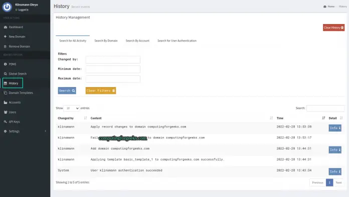 Running PowerDNS and PowerDNS Admin in Docker Containers | ComputingForGeeks