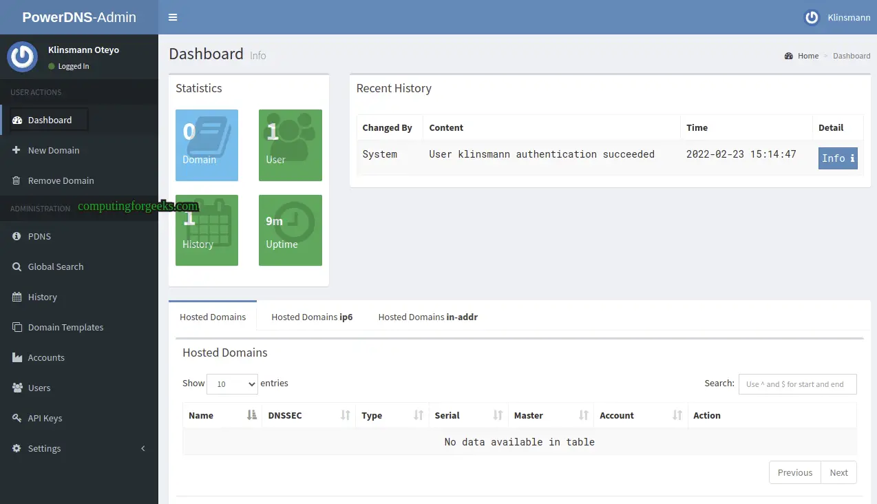 Running PowerDNS and PowerDNS Admin in Docker Containers ...