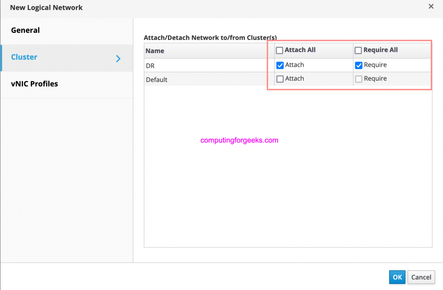 Creating VM and Storage Logical Networks in oVirt / RHEV | ComputingForGeeks
