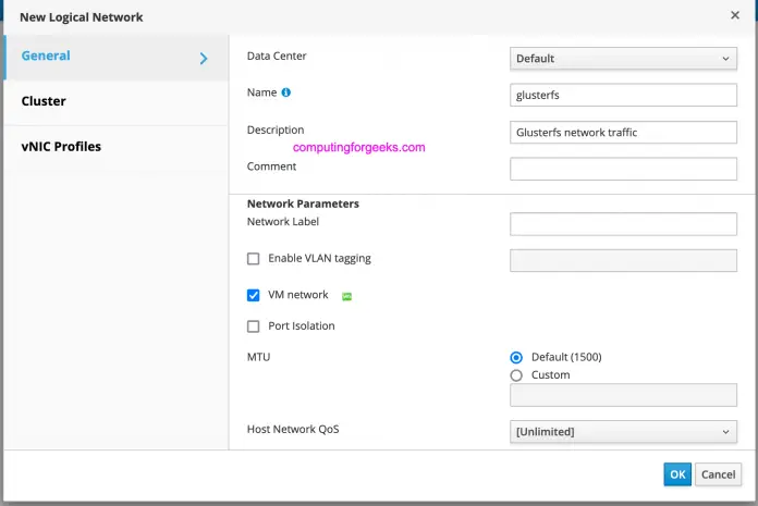 Creating VM and Storage Logical Networks in oVirt / RHEV | ComputingForGeeks