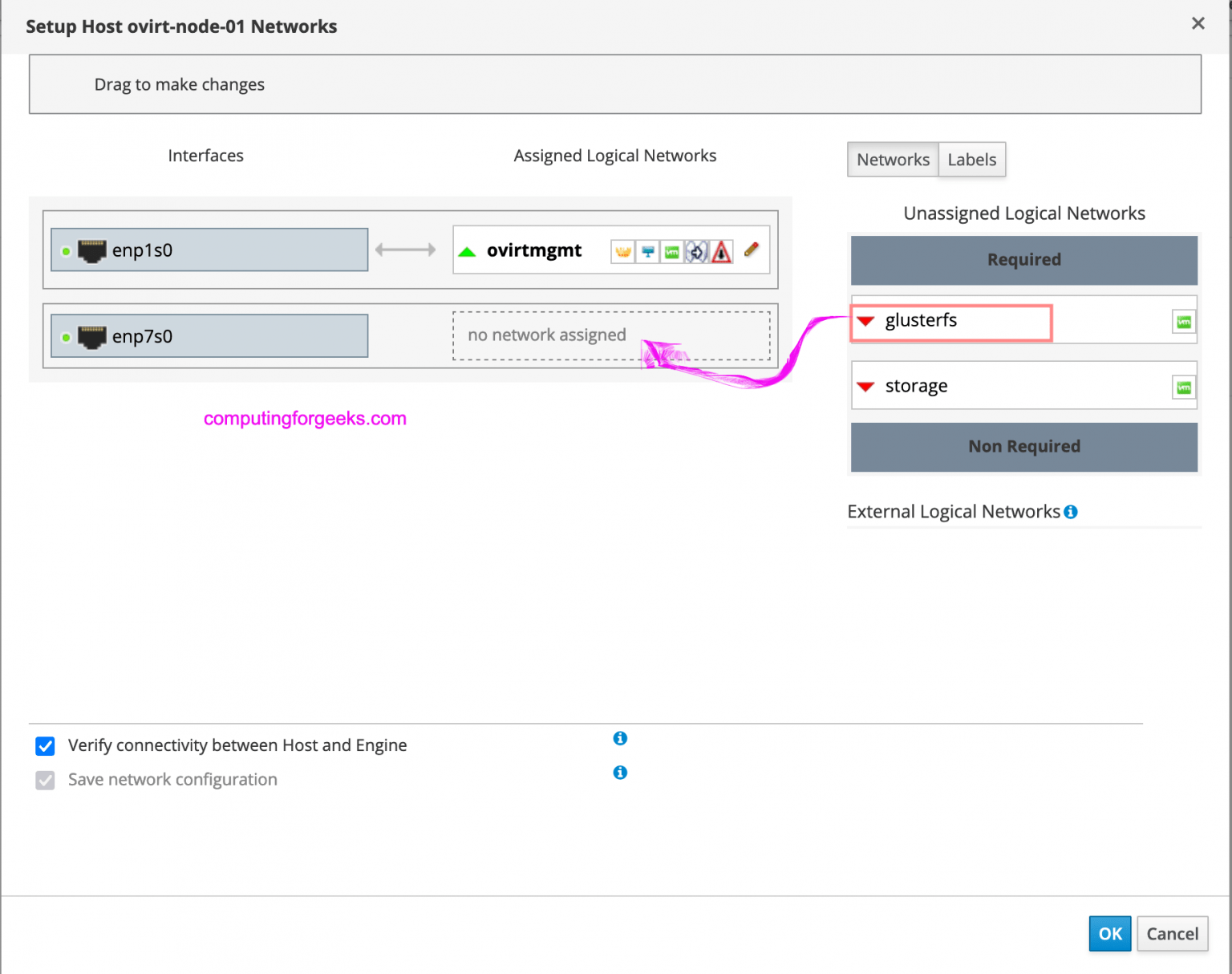 Creating VM and Storage Logical Networks in oVirt / RHEV | ComputingForGeeks