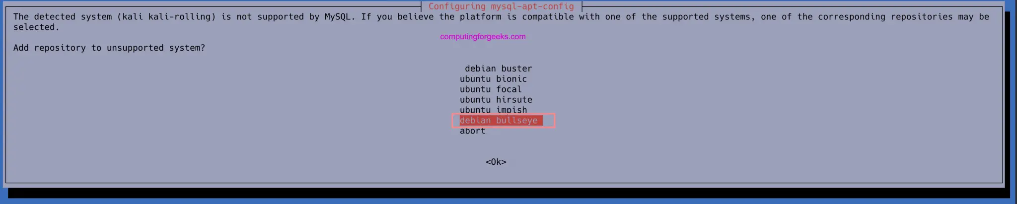 How To Install MySQL 8.0 on Kali Linux | ComputingForGeeks
