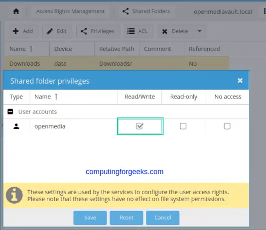 Create Samba / CIFS / NFS Shares on OpenMediaVault | ComputingForGeeks
