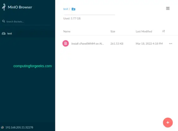 Deploy and Manage MinIO Storage on Kubernetes | ComputingForGeeks