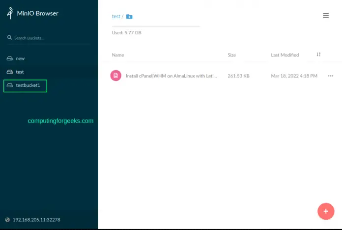 Deploy and Manage MinIO Storage on Kubernetes | ComputingForGeeks