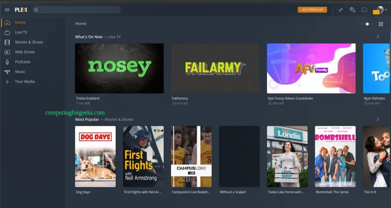 How To Run Plex Media Server in Docker Containers | ComputingForGeeks