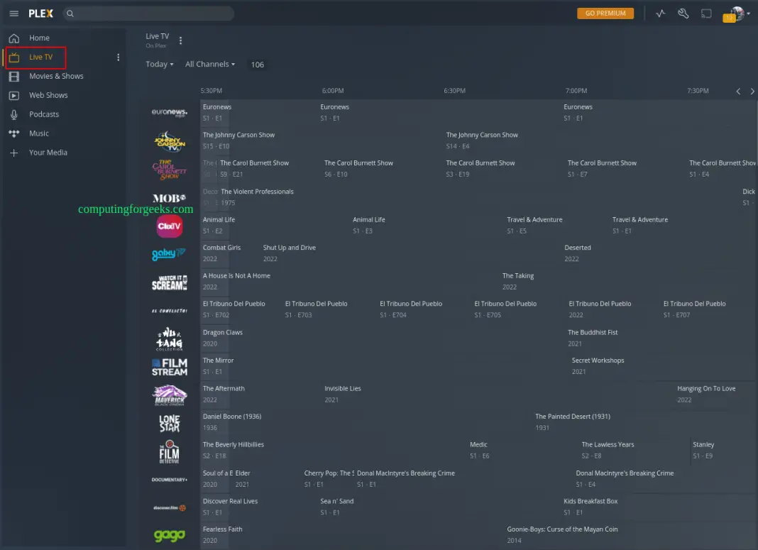 How To Run Plex Media Server in Docker Containers | ComputingForGeeks