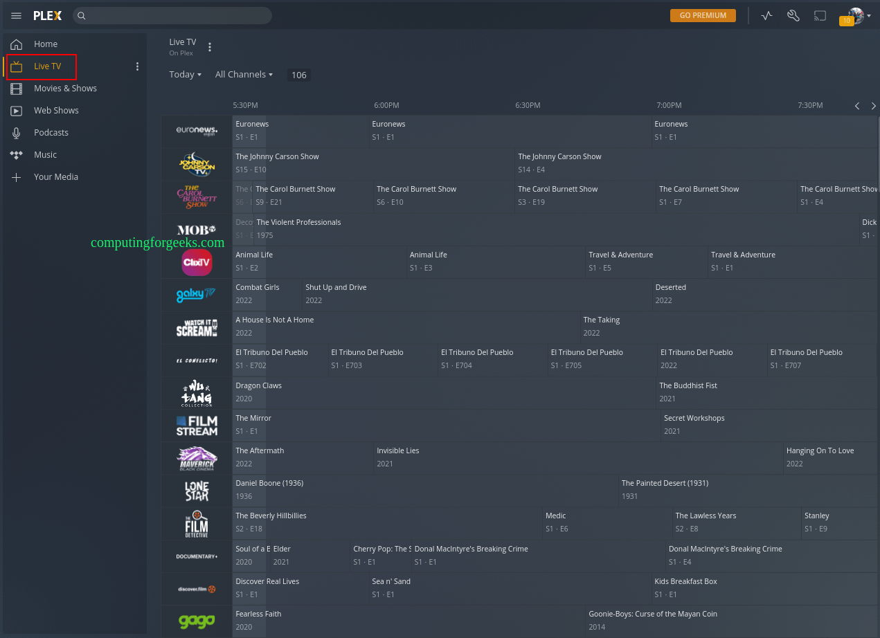 How To Run Plex Media Server in Docker Containers | ComputingForGeeks