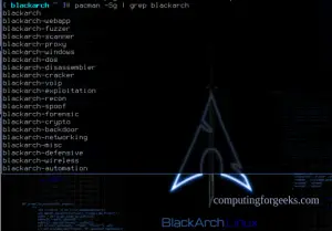 Install BlackArch Linux on VirtualBox or VMWare using OVA | ComputingForGeeks