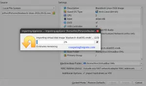 Install BlackArch Linux on VirtualBox or VMWare using OVA | ComputingForGeeks