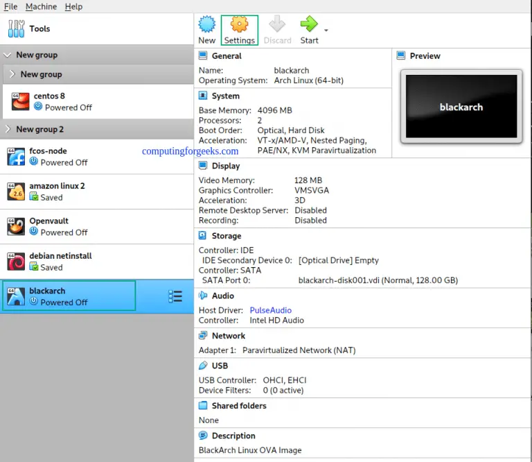 Install BlackArch Linux on VirtualBox or VMWare using OVA ...