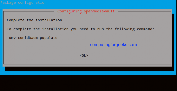 Install and Configure OpenMediaVault NAS Storage Server