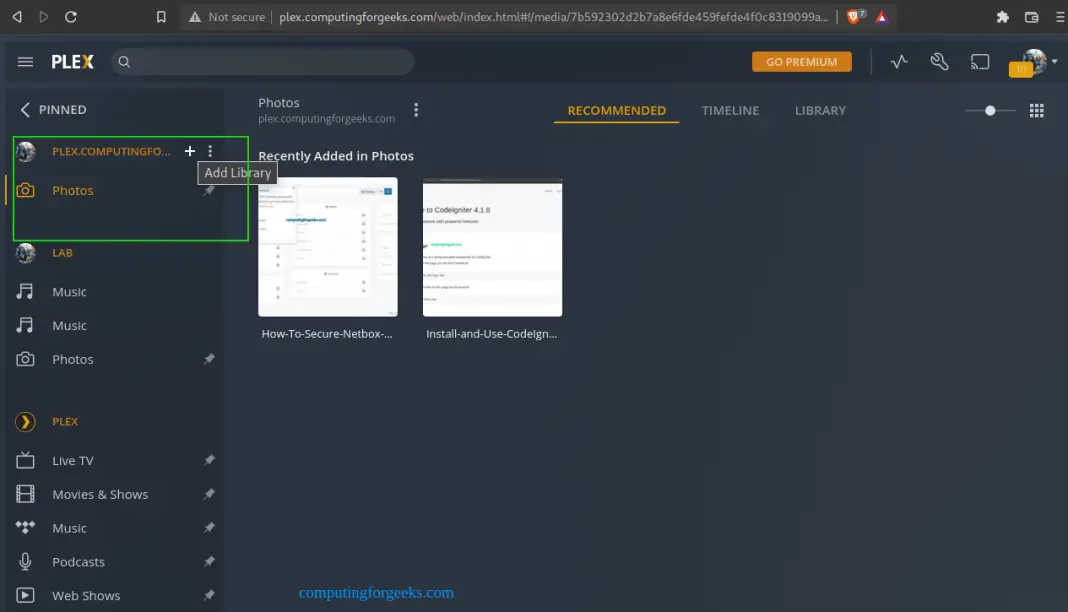 Install Plex Media Server on Debian 12/11/10 | ComputingForGeeks