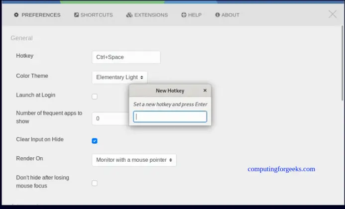 Launch Apps on Linux using Ulauncher Linux App Launcher | ComputingForGeeks