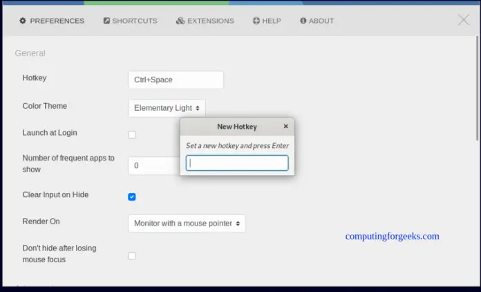 Launch Apps on Linux using Ulauncher Linux App Launcher | ComputingForGeeks