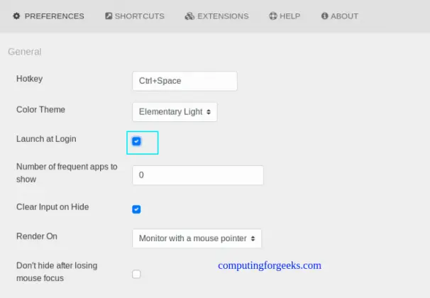 Launch Apps on Linux using Ulauncher Linux App Launcher | ComputingForGeeks