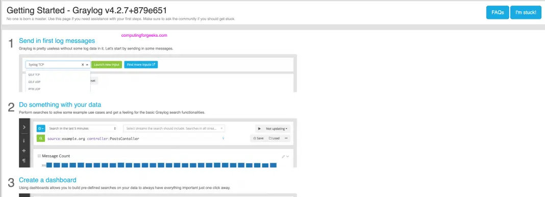 Install Graylog 4 with Elasticsearch 7.x on CentOS 8 / RHEL 8 | ComputingForGeeks