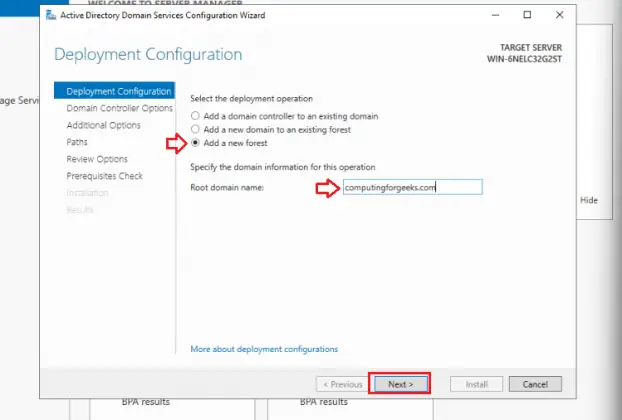 Install Active Directory Domain Services in Windows Server 2022 ...