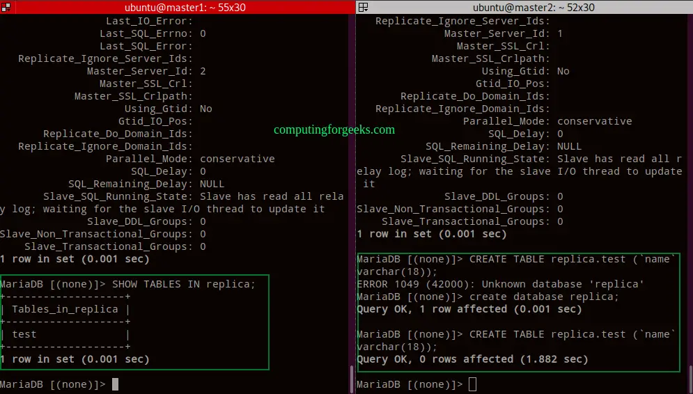 Configure MariaDB Master-Master replication on Ubuntu 22.04|20.04|18.04 ... Configure MariaDB Master-Master replication on Ubuntu 22.04|20.04|18.04 ...