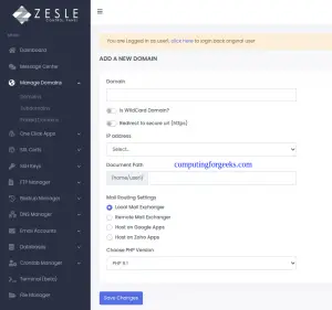 Install ZesleCP Control Panel on CentOS 7 / Ubuntu 20.04 | ComputingForGeeks