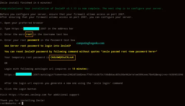 Install ZesleCP Control Panel on CentOS 7 / Ubuntu 20.04 | ComputingForGeeks