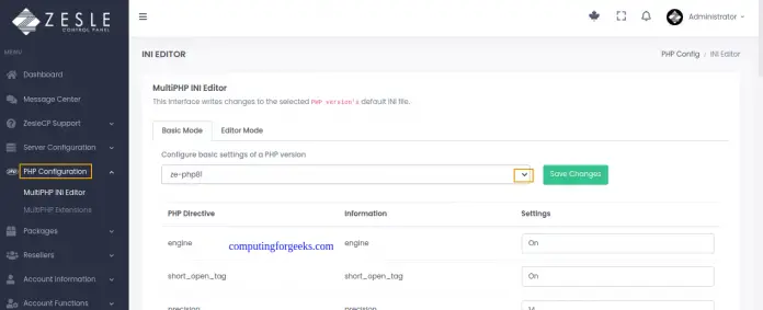 Install Zeslecp Control Panel On Centos 7 Ubuntu 2004 Computingforgeeks