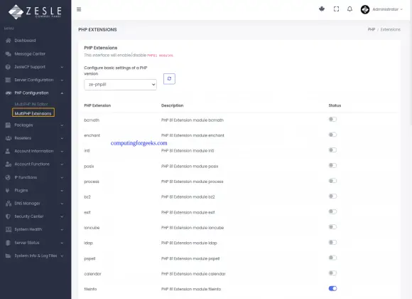 Install Zeslecp Control Panel On Centos 7 Ubuntu 2004 Computingforgeeks 