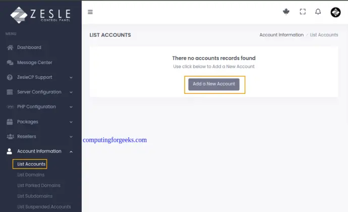 Install ZesleCP Control Panel on CentOS 7 / Ubuntu 20.04 | ComputingForGeeks