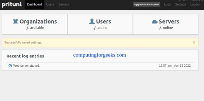 Install and Configure Pritunl VPN server on Amazon Linux 2 | ComputingForGeeks