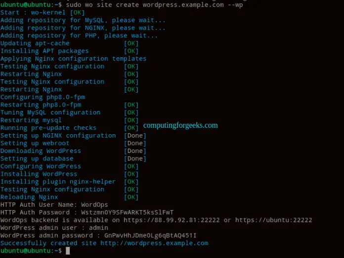 Easy Wordpress Websites Management Using Wordops Computingforgeeks