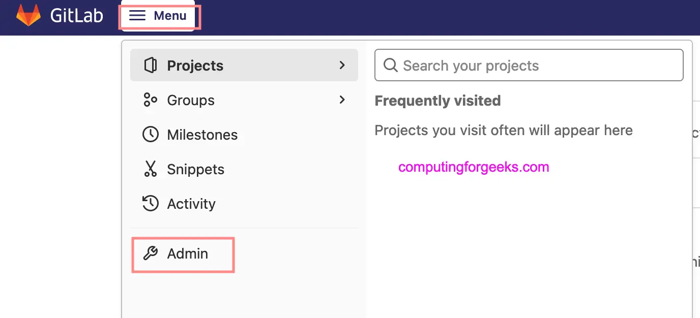 Disable User Creation (Signup) on GitLab welcome page | ComputingForGeeks