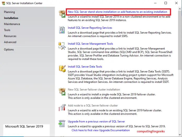 Install SQL Server 2019 Developer on Windows Server 2022 | ComputingForGeeks