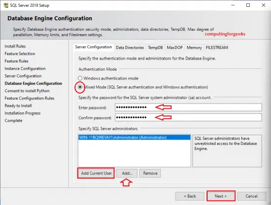 Install SQL Server 2019 Developer on Windows Server 2022 | ComputingForGeeks