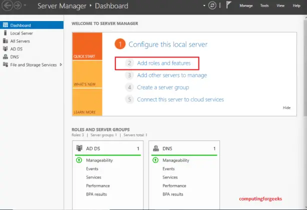 Install Active Directory Domain Services in Windows Server 2022 | ComputingForGeeks