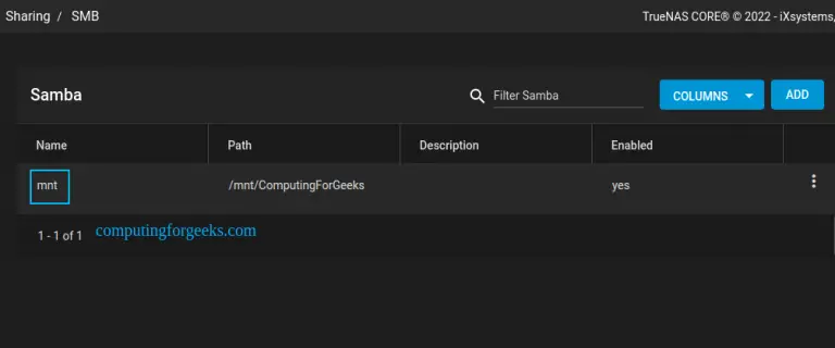 Configure Samba / NFS / WebDAV Shares on TrueNAS | ComputingForGeeks