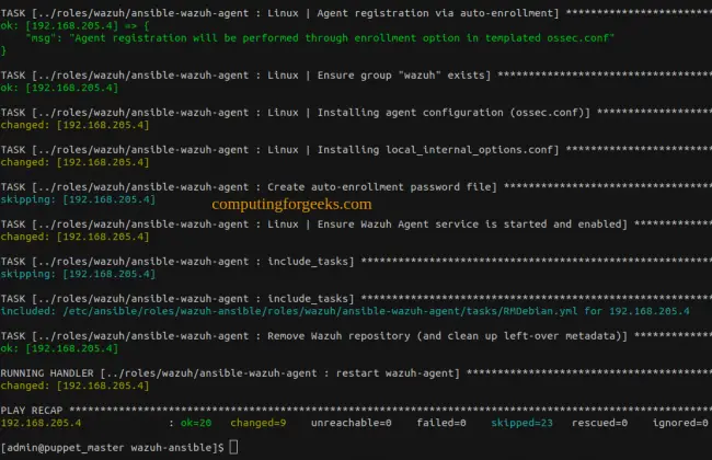 How To Install Wazuh Security Platform using Ansible | ComputingForGeeks