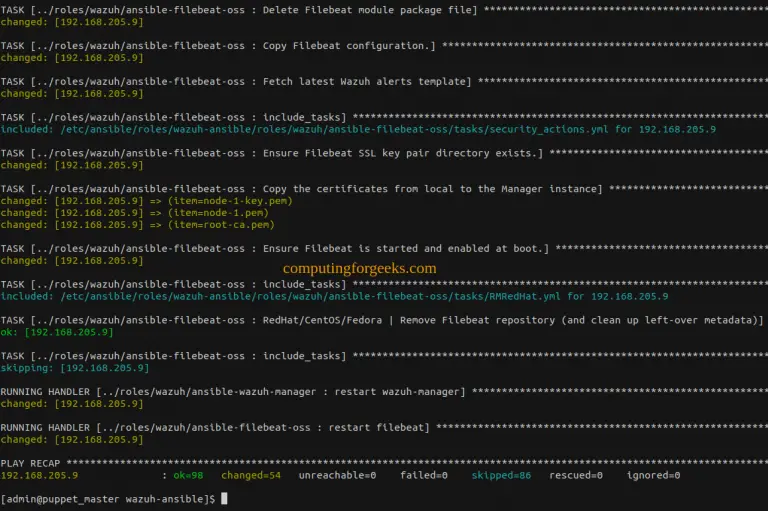 How To Install Wazuh Security Platform using Ansible | ComputingForGeeks