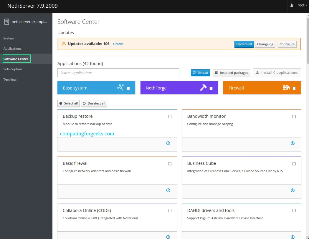 How To Install NethServer 7 on CentOS 7 / from ISO | ComputingForGeeks