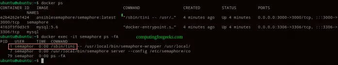 How To Use Tini Init system in Docker Containers | ComputingForGeeks
