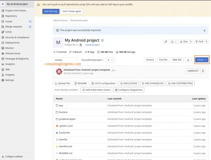 Run GitLab in Docker Containers using Docker Compose | ComputingForGeeks
