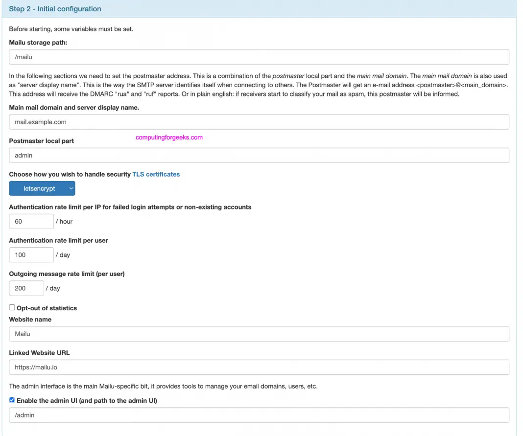 Install Mailu mail server on Ubuntu 22.04|20.04|18.04 | ComputingForGeeks