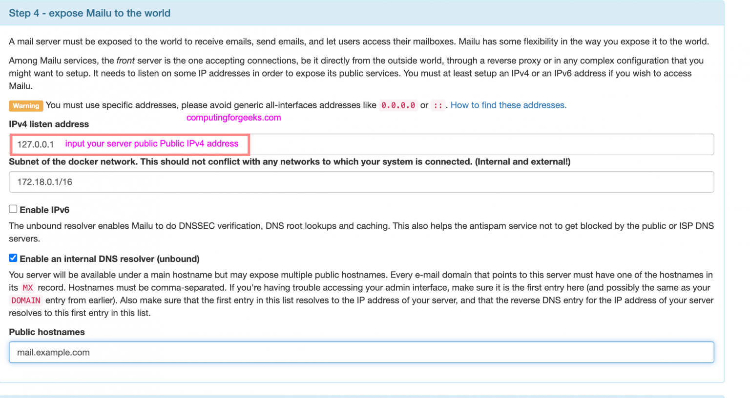 Install Mailu mail server on Ubuntu 22.04|20.04|18.04 | ComputingForGeeks